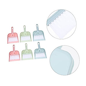 Gogogmee 6 Sets Pet Broom Tiny Keyboard Tiny Dustpan and Brush Desktop Cleaning Broom Household Brooms Desktop Cleaning Tools Mini Broom and Dustpan Cage Cleaner Household Cleaning Brush Pp