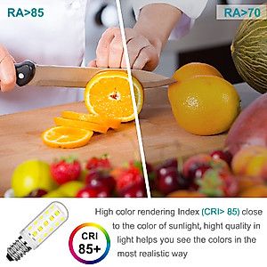 E12 LED Candelabra Bulbs 4W Equivalent to T3 T4 40W E12 Candelabra Base Bulbs, No Flicker Cool White 6000K for Ceiling Fan, Clear Chandelier LED Candle Bulbs, Not Dimmable, AC 120V, Pack of 6