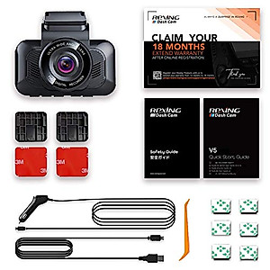 REXING V5 Dash Cam 4K Modular Capabilities 3840x2160@30fps UHD WiFi GPS Car Camera Recorder Night Vision,Loop Recording,Parking Monitor,Supercapacitor,Support 256GB Max,Voice Control (2021) (Dash Cam)