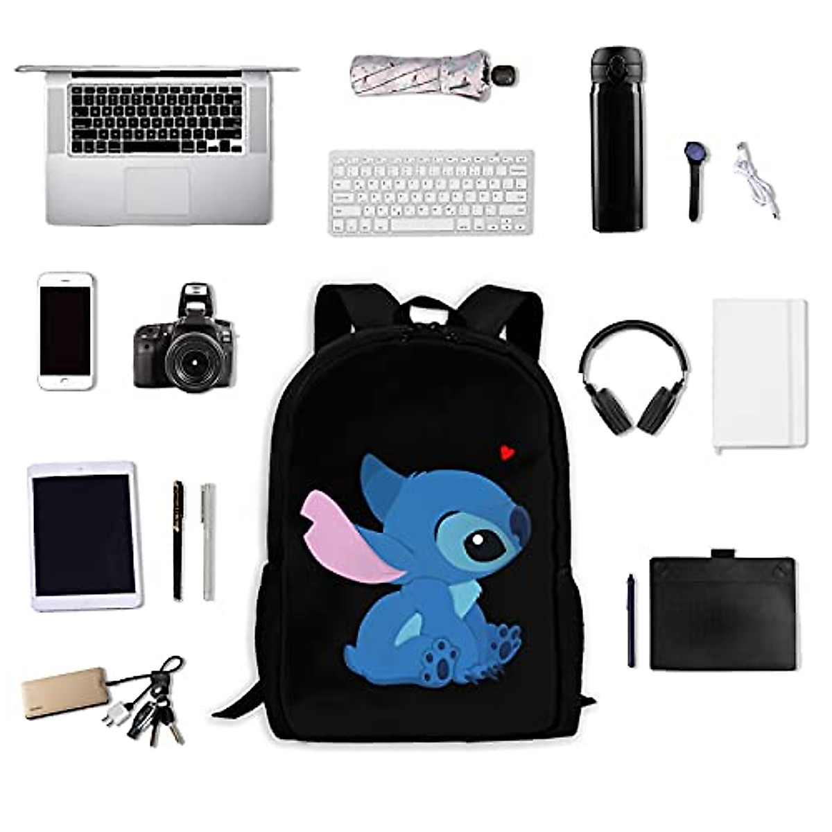 GCNqat Laptop Backpack 17 Inch Bookbag Large Capacity Daypack for Men Women Teens Hiking Camping