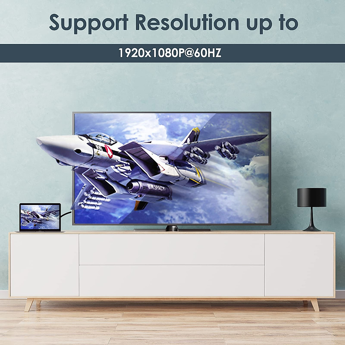 NICEKEY DisplayPort to HDMI 6 feet(1.8Meters) Cable, 1080P Uni-Directional Male to Male DP to HDMI Cord for PCs to HDTV, Monitor, Projector... (3-Pack)