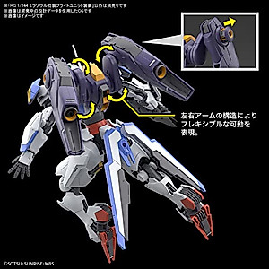 BANDAI SPIRITS(バンダイ スピリッツ) HG Mobile Suit Gundam: Witch of Mercury, Mirasoul Flight Unit, 1/144 Scale, Color-Coded Plastic Model