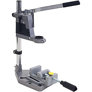 Drill Press Stand for Drill & Mini Bench Clamp Flat Table, Japard Adjustable Drill Depth Up to 2.4", Spindle Collar Diameter 38mm-43mm, Attachable to Electric Drills