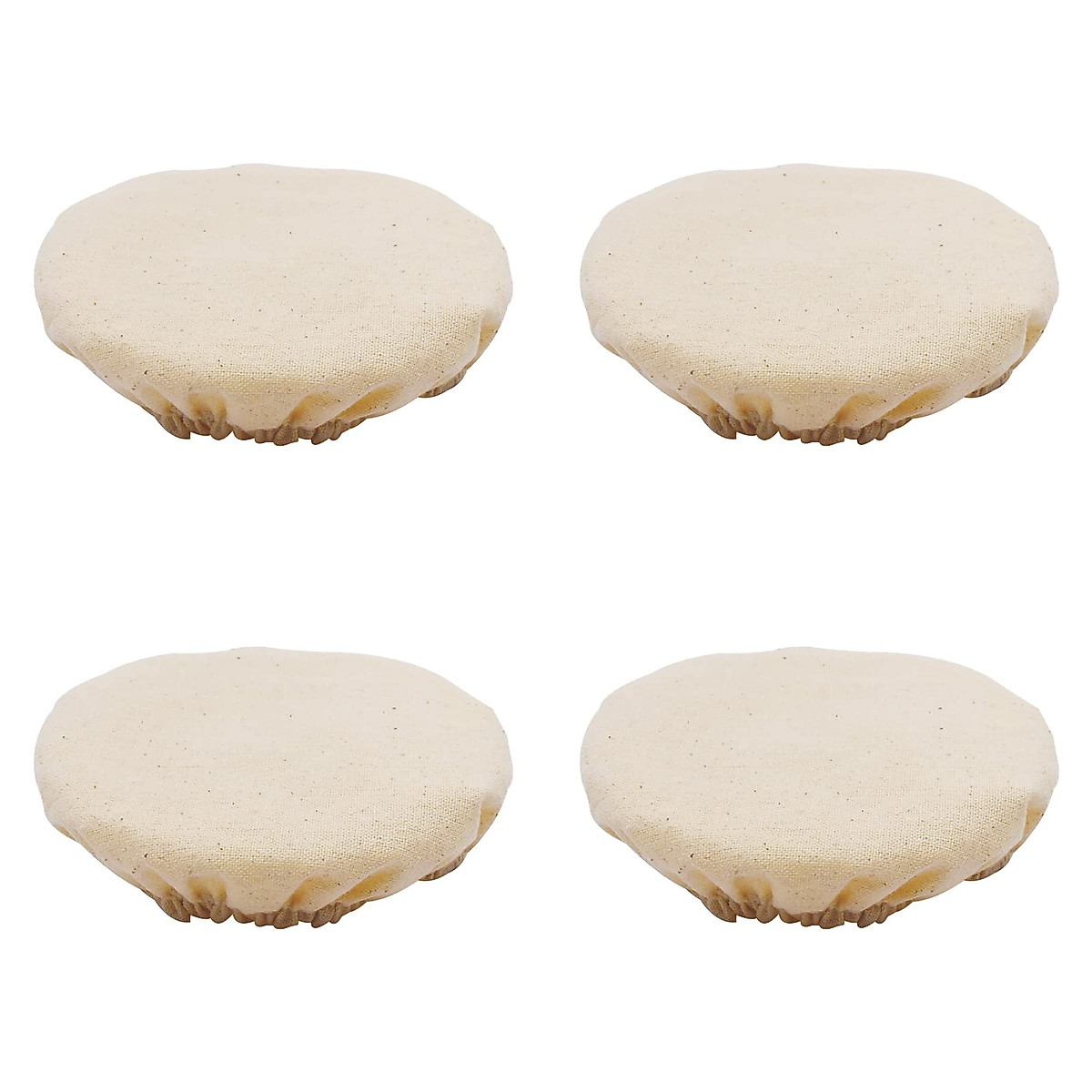 Vencer Elastic Cloth Jar Covers,100% Cotton Stretchy Cloth Covers for Wide Mouth Jar,Set of 4,VHF-017