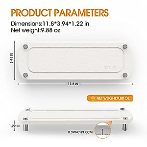 Zrfmib Sink Caddy, Instant Dry Sink Organizer, Natural Diatomite Stone Sink Tray for Soap Holder Dispenser, Sponge Brush and Toothbrush Cup, Modern Home Design, Suitable for Bathroom and Kitchen,White