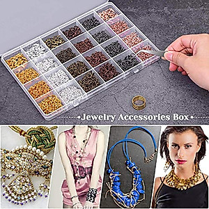 Jump Rings for Jewelry Making, Cridoz 2340Pcs Open Jump Rings and Lobster Clasps Jewelry Making Supplies Kit for Necklace and Jewelry Repair
