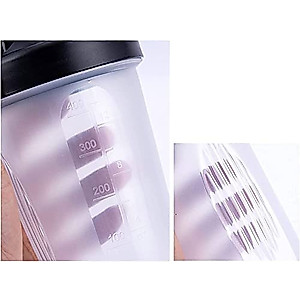 Shaker Bottle A Small Pure Plum Purple 12Oz/400ml w. Measurement Marks & Stainless Whisk Blender Mixer Ball,BPA Free,Made of PP5,-4~248 °F,Perfect for Nutrition/Protein/Keto/Juice Powder Shaking