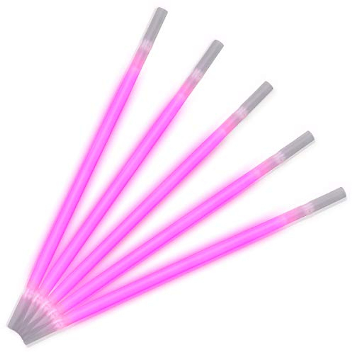 Pack of 25 Pink Glow Straws for Glow in the Dark Parties