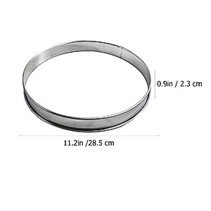 Hemoton 3pcs Stainless Steel Cake Rings Mousse Cake Molds Round Cake Decor Baking Mold Ring Bakeware Set Tool