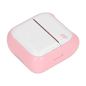 Kelepu Mini Picture Printer Bluetooth Thermal Printer USB Charging Portable Mini Picture Printer Pink 203DPI 1000mAh