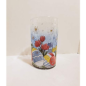 Yankee Candle New Easter Egg Tulip Flowers Crackle Jar Candle Holder Spring Accent