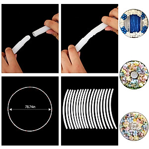 RUBFAC Round Balloon Arch Stand, 78.7 Inches Reusable Round Backdrop Stand Kit with Balloon Tools, Balloon Arch Frame for Wedding Birthday Baby Shower Photo Background Party Decoration