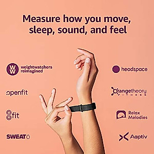 Amazon Halo Band - Medium – Measure how you move, sleep, and sound – Designed with privacy in mind - Black + Onyx