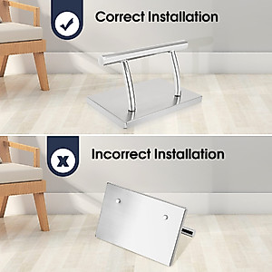 BarberPub Stainless Steel Footrest Barber Chair Foot Rest Parts for Hairdressing Salon Beauty Spa Equipment FOT01 (Silver)