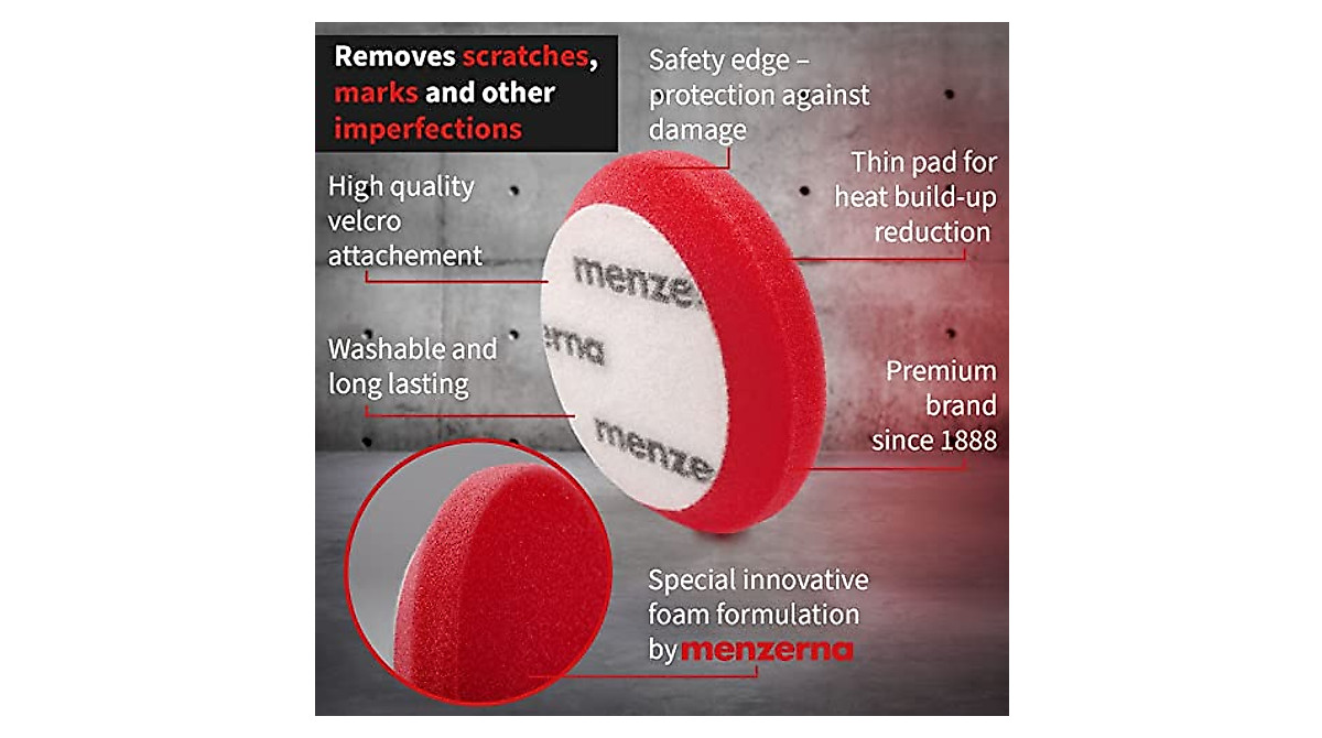 Menzerna 3.5 Inch Heavy Cut Polishing Pads for Scratch Repair