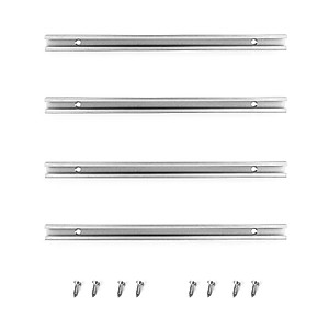 QWORK 12" T-Track, 4 Pack Aluminum Double Track with Mounting Holes for Woodworking