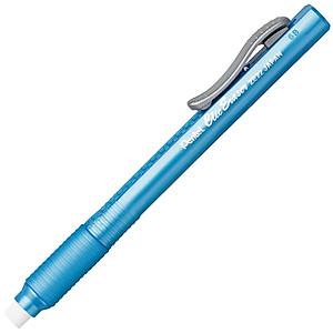 Pentel Clic Eraser, Retractable Eraser Pen Style Grip - Pack of 5 Assorted Colors with 3 Refills
