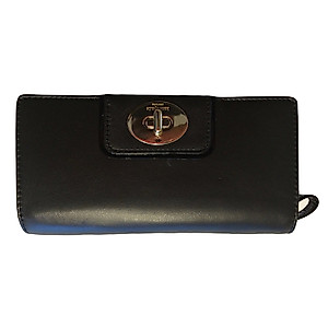 Kate Spade Hampton Road Turnlock Mara Clutch Wallet WLRU1481 Black