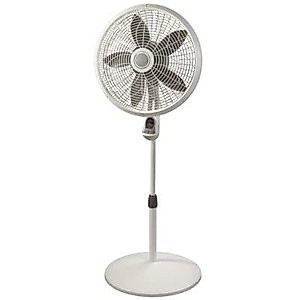 Lasko 18" 3 Speed Elegance & Performance Pedestal Fan with Remote (White) 1850 (Renewed)
