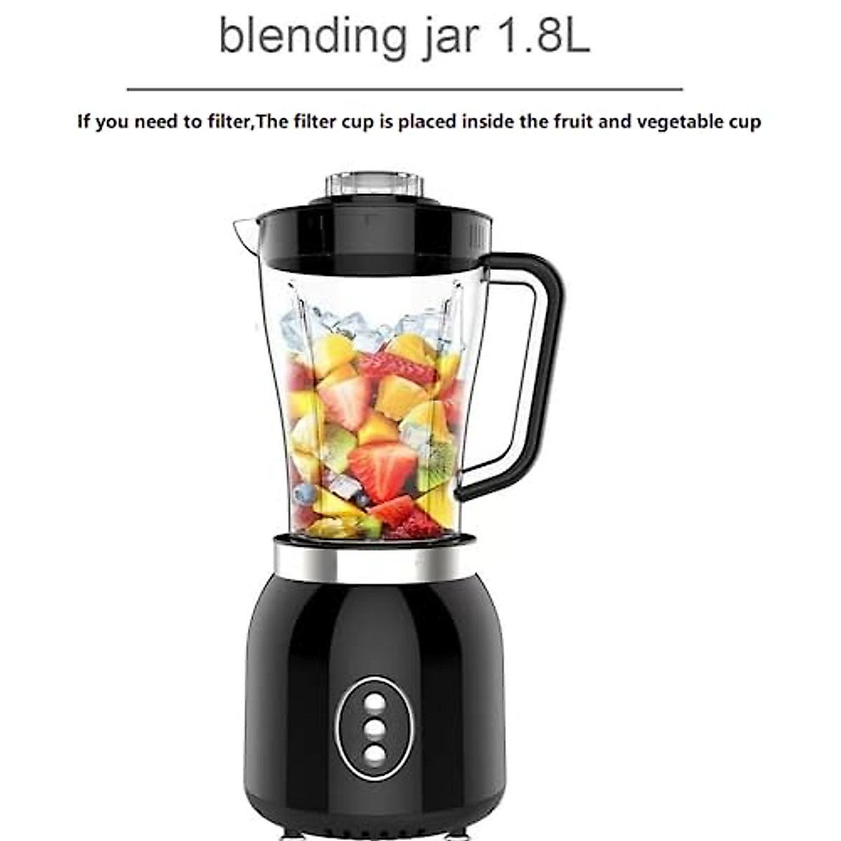 600W 4-in-1 Multifunctional Food Processor,Countertop Smoothies Blenders,Coffee Grinder,Meat Grinder,Baby Food Maker,Mixer Grinder for Meat,Vegetables,Fruits,Beans,Ice Crusher with 6 Blades 61OZ 1.8L