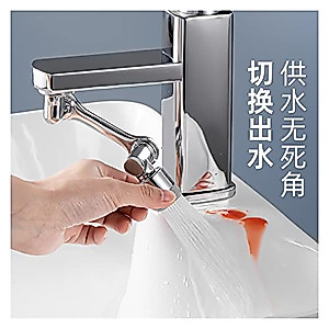 Multifunctional 720 Rotatable Faucet Extender Sprayer Head Two Outlet Mode Splash Filter Movable Kitchen Bathroom Tap