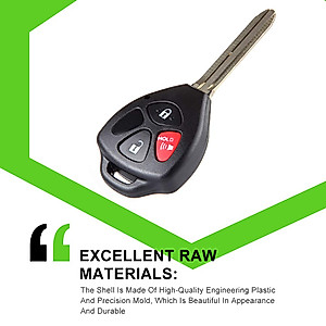 SCITOO Replacement for Shell 3 Buttons Pad Outer shell Keyless Entry Remote Car Key Fob Case 2007-2015 for Toyota 4Runner RAV4 Yaris Matrix for Scion iQ tC xB xD ontiac Vibe 1PC FCC GQ4-29T-3