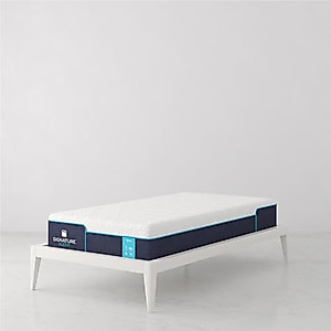 Signature Sleep Bliss 10 Inch Charcoal Cool Gel Memory Foam Mattress-in-a-Box, Medium, Certipur-US and Oeko-TEX, Twin
