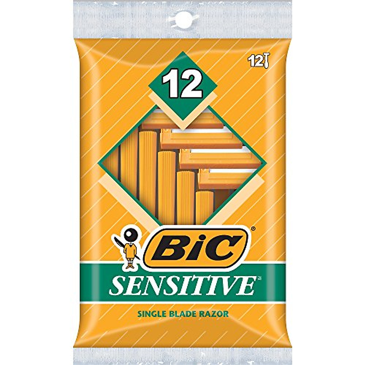BIC Single Blade Razor, Sensitive, 12 ct