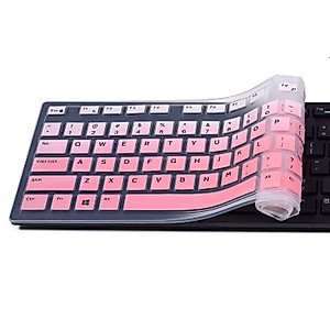 iKammo Keyboard Cover Skins Compatible with Dell KB216 & KM636 Keyboards & Dell Optiplex 5250/3050/3240/5460/7450/7050 & Inspiron AIO 3475/3670/3477 Desktops