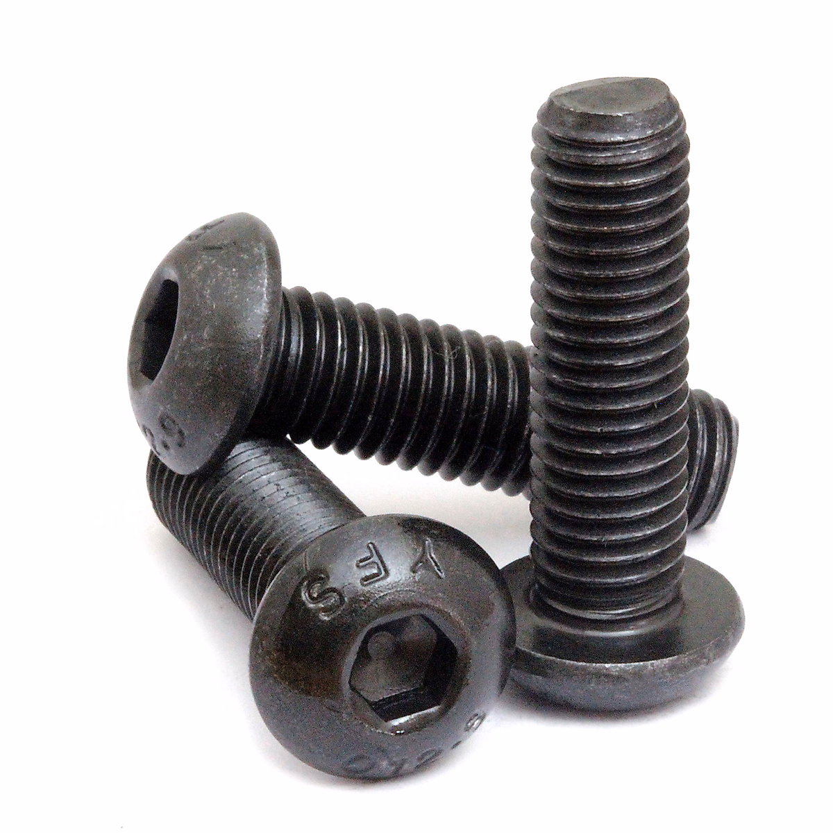MonsterBolts - #5-40 x 3/8" Button Head Socket Cap Screws, ASME B18.3, Alloy Steel, Black Oxide, 10 Pack