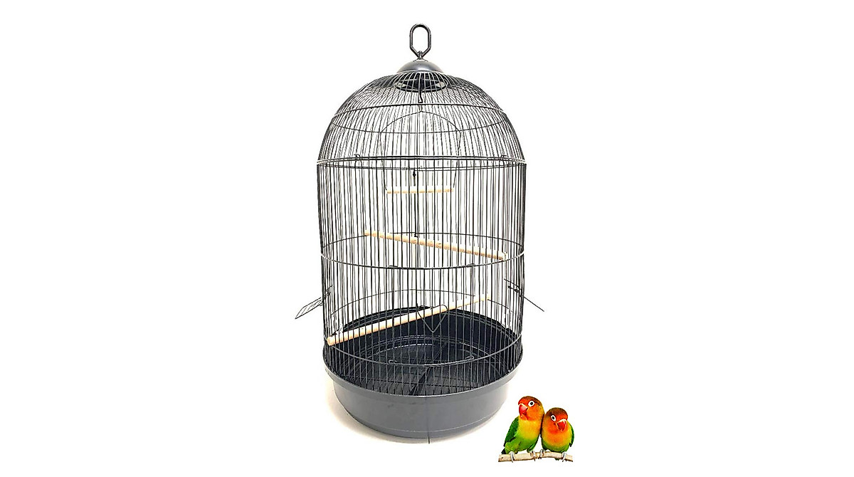 Round Bird Cage for Small Birds - Easy to Assemble & Safe
