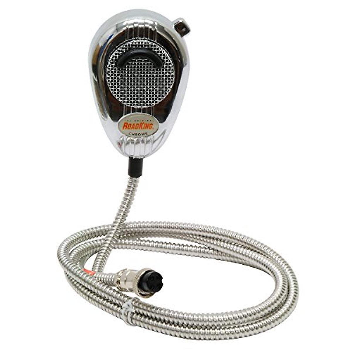 RoadKing RK56CHSS Chrome Noise Canceling CB Microphone with Chrome Flex Cord,XLR