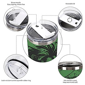 Lion Reggae Jamaica 40OZ Tumbler Stainless Steel Travel Mug Water Bottle Car Cup Tea Cups with Lid Black-style