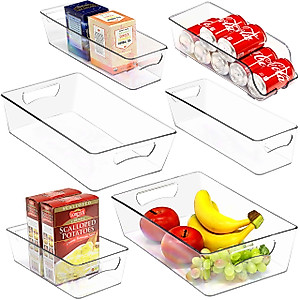 SimpleHouseware Refrigerator Storage Organizer, Assorted Set of 6