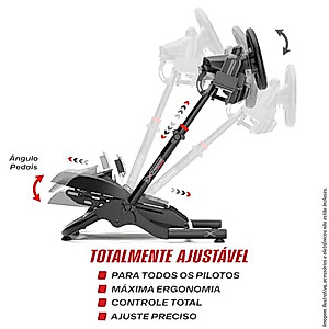 Extreme Sim Racing Wheel Stand Cockpit SGT Racing Simulator -Racing Wheel Stand Black Edition For Logitech G25, G27, G29, G920, Thrustmaster And Fanatec - Heavy Dutty and Foldable
