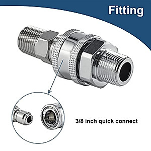 Raincovo Pressure Washer Quick Connect 3/8 Inch, Pressure Washer Fittings, Adapter Set, 4 Pieces