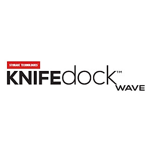 KNIFEdock WAVE by Storage Technologies. Revolutionary Kitchen Countertop Knife Storage. A beautiful way to display and identify each knife at a glance.The next generation knife block.(Holds 15 knives)