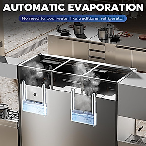 Coolski Dual Temp Commercial Refrigerator 3 Door Upright 72" W, 54 Cu.ft Reach in Fan Cooling Commercial Refrigerator and Freezer Combo for Restaurant, Kitchen, Garage, Food Truck, School, Church