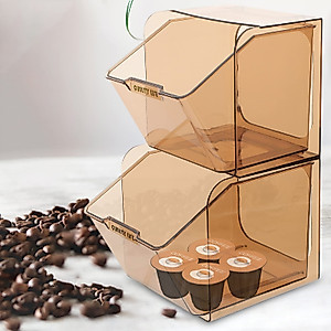 Cabilock Coffee Pod Storage Box Tea Bags Storage Holder Toilet Stool Plastic Tea Bag Rack Food Tea Bag Holder Instant Coffee Bag Holder Tea Bag Storage Rack The Pet Japanese-style