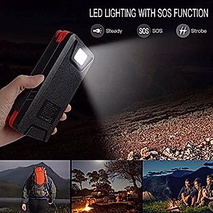 POWOBEST Solar Phone Charger,Solar Charger Power Bank,Outdoor Solar Cellphone Power Bank,High-Speed Charging，Portable Power Bank，20000mAh Wireless Portable Solar Power Bank,Solar Panel Charging(Red)