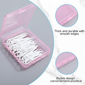 Thinp 3 Pcs Travel Qtips Case,Portable Travel Cotton Pad Holder Qtip Travel Case Travel Size Qtips Cosmetic Pad Container Cosmetic Sponge Storage Box with Transparent Lid for Cotton Rounds Swabs Floss