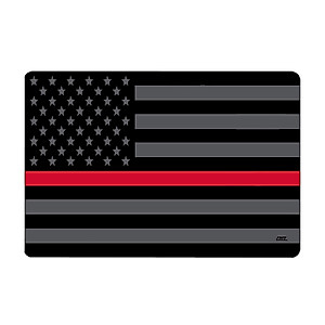 Rogue River Tactical Firefighter Thin Red Line Subdued Flag Gun Cleaning Mat Bench Pad Gift for Gun Owner Fireman Fire Fighter FD
