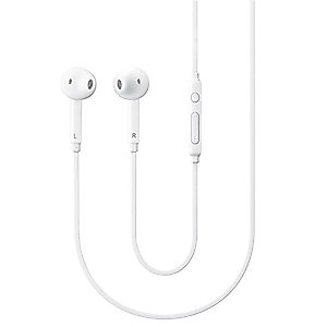 Compatible with OEM Samsung 3.5mm PREMIUM SOUND/ Stereo Earbud Headphones for Galaxy S5 S6 S6 Edge + Note 4 5 EO-EG920BW (Bulk Packaging)