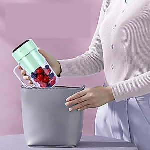 Portable Mini Blender for Shakes and Smoothies,Portable Blender 12oz Personal Blender with Rechargeable USB, Made with BPA-Free Material Portable Juicer, 10 Blades (Green)