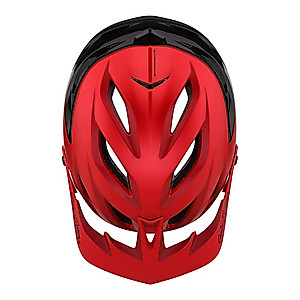 Troy Lee Designs A3 Uno Adult Bicycle Helmet MIPS EPP EPS Premium Lightweight 16 Vents 3-Way Adjustable Detachable Visor All Mountain Enduro, Gravel, Trail, BMX, Off-Road MTB (Red, MD/LG)