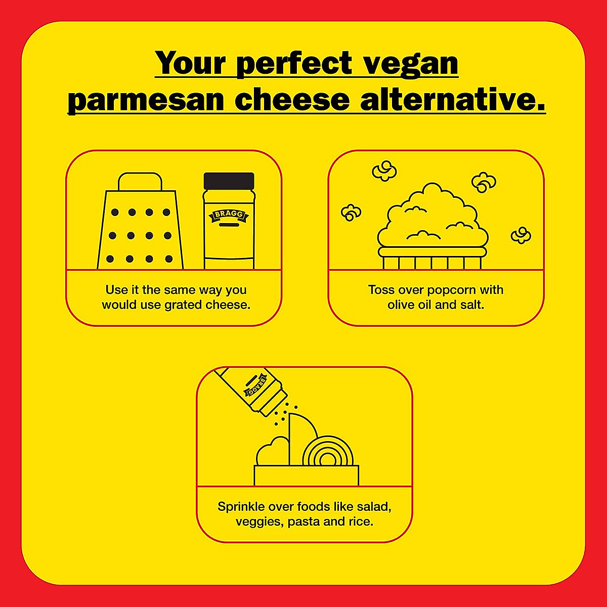 Bragg Nutritional Yeast Roasted Garlic Seasoning - 3 oz - Dairy-Free Parmesan Cheese Substitute - Perfect for Salads, Pastas, Popcorn, and More