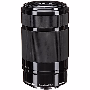 Sony E 55-210mm f/4.5-6.3 OSS Lens (Black) (SEL55210/B) + Filter Kit + Lens Cap Keeper + Cleaning Kit + More (Renewed)
