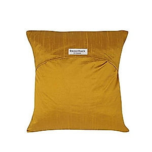 DecorHack by Arusaya Set of 2 Elephant Design Indian Traditional Throw Pillow Cover Beige Cushion Cover 16 X 16 Inch