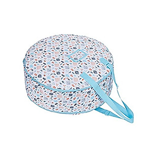 JOSIVIKY Wreath Storage Container 24", Christmas Hanging Wreath Storage Bag,Heavy-Duty Carrying Handles,Expandable Space with Double Zipper, Large Capacity for Storing Mutiple Artificial Door wreaths or Holiday Wreaths (Blue)