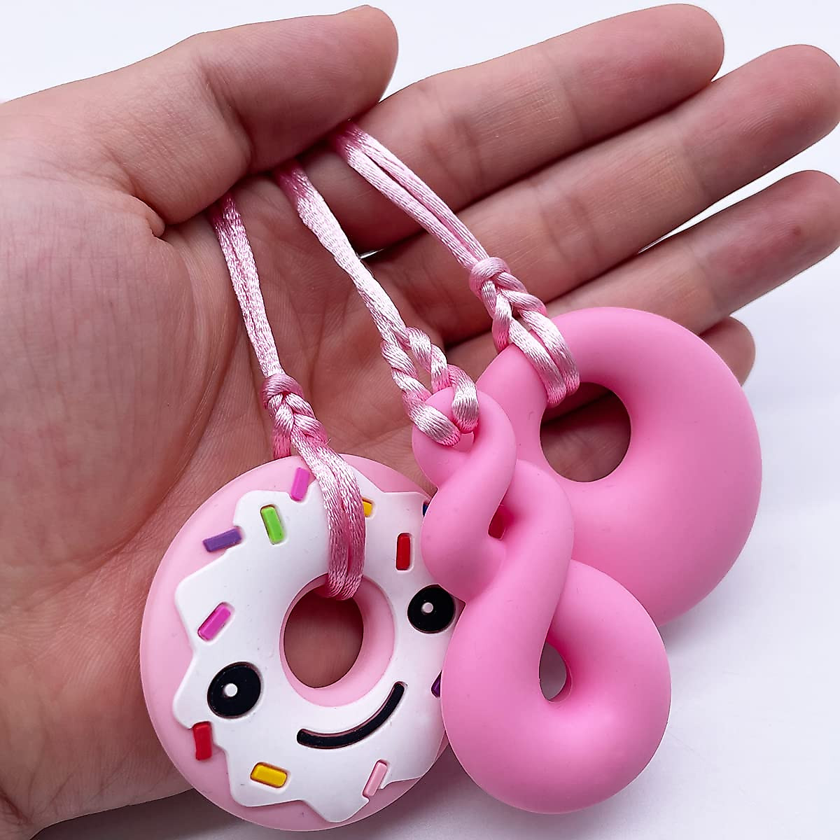 Select Chew Necklaces for Sensory Kids Girls - Silicone Chew Pendant Jewelry for Autism, ADHD, Baby Nursing or Special Needs - Chewing Necklace Teething Necklace Teether Necklace Teething Toys